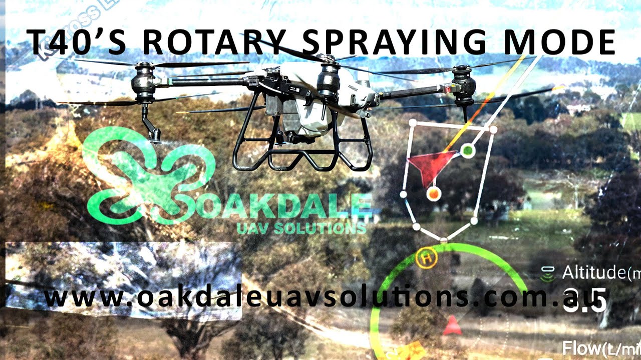DJI T40's Rotary spraying mode via Terra - YouTube