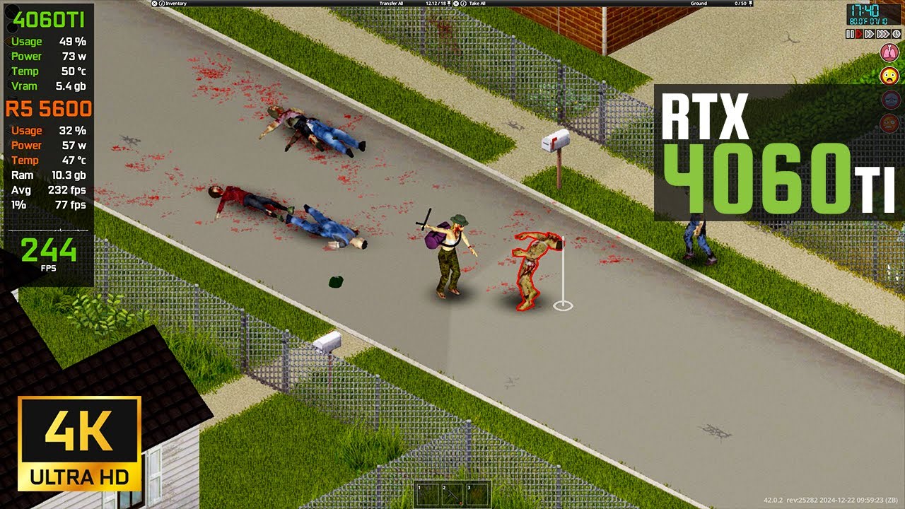 RTX 4060 TI | Project Zomboid (B42) | 4K, 1440p, 1080p - YouTube