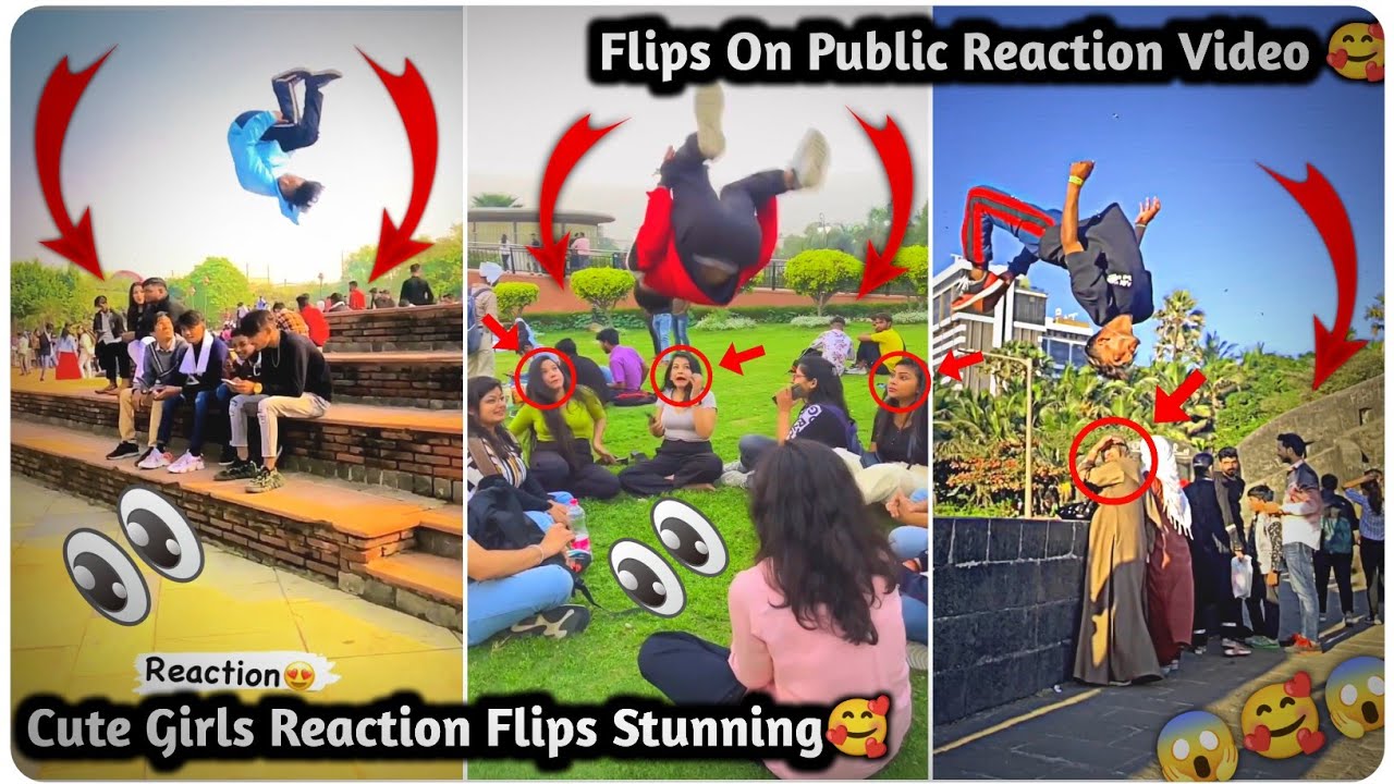 Cute Girls Reaction Video || Flip in Public Girls Reaction || Girls ...