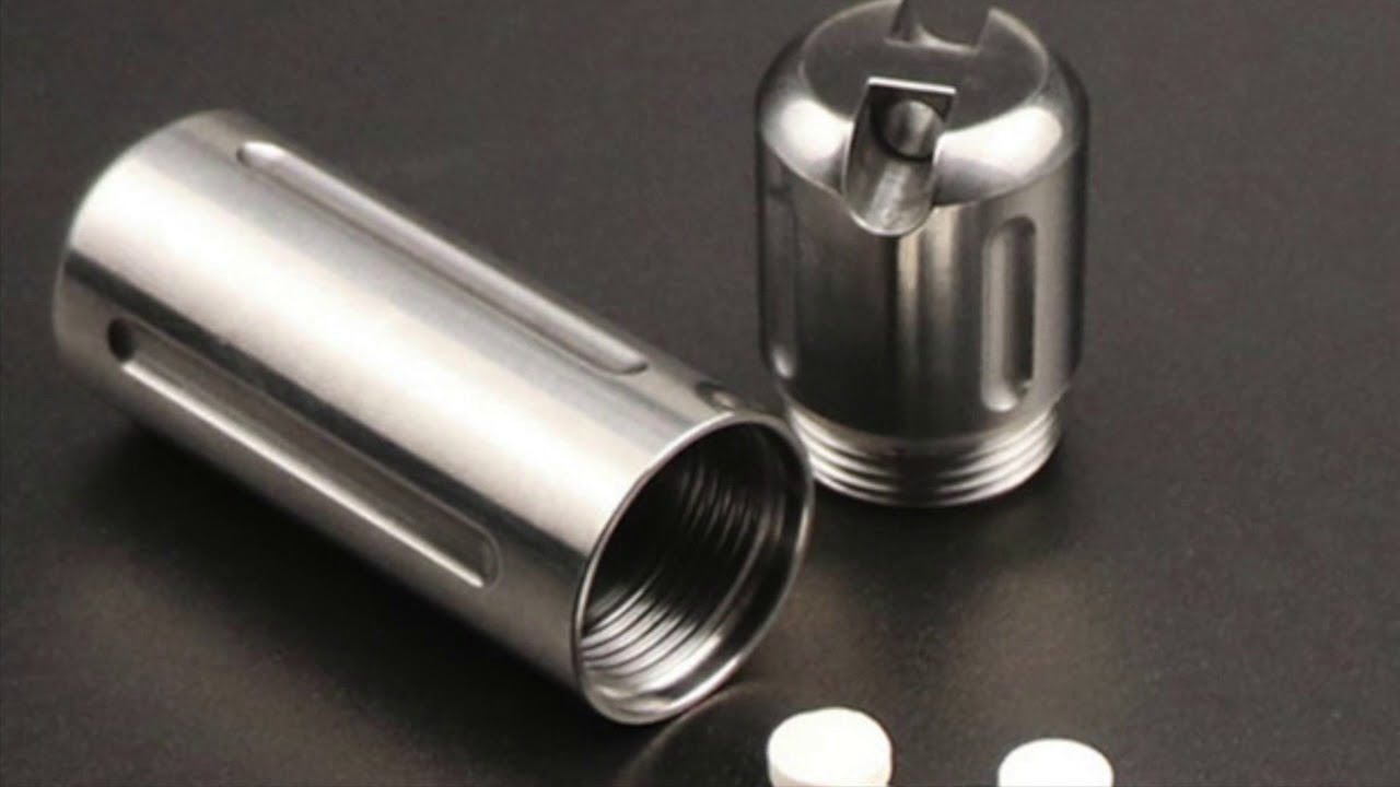 Solid Titanium Pill Case - YouTube