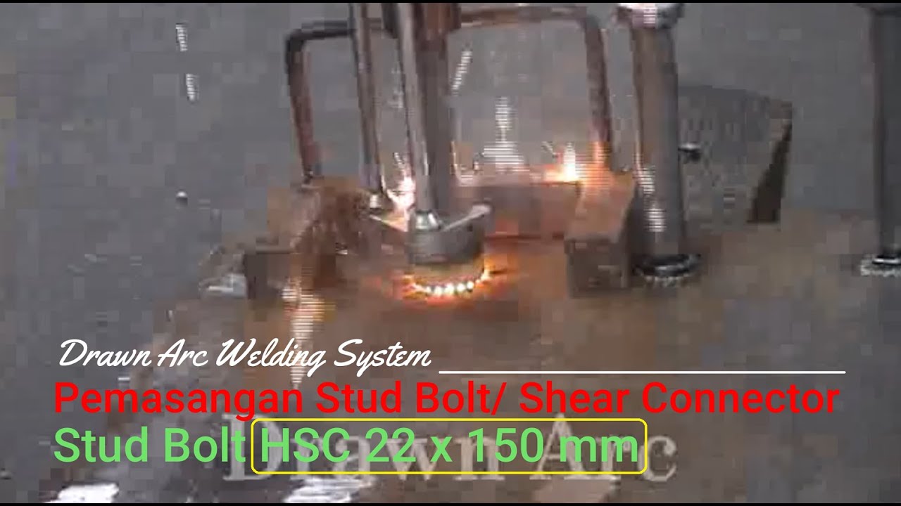 Pemasangan Shear Connector HSC 22 x 150 mm Ke Steel Beam | Shear ...
