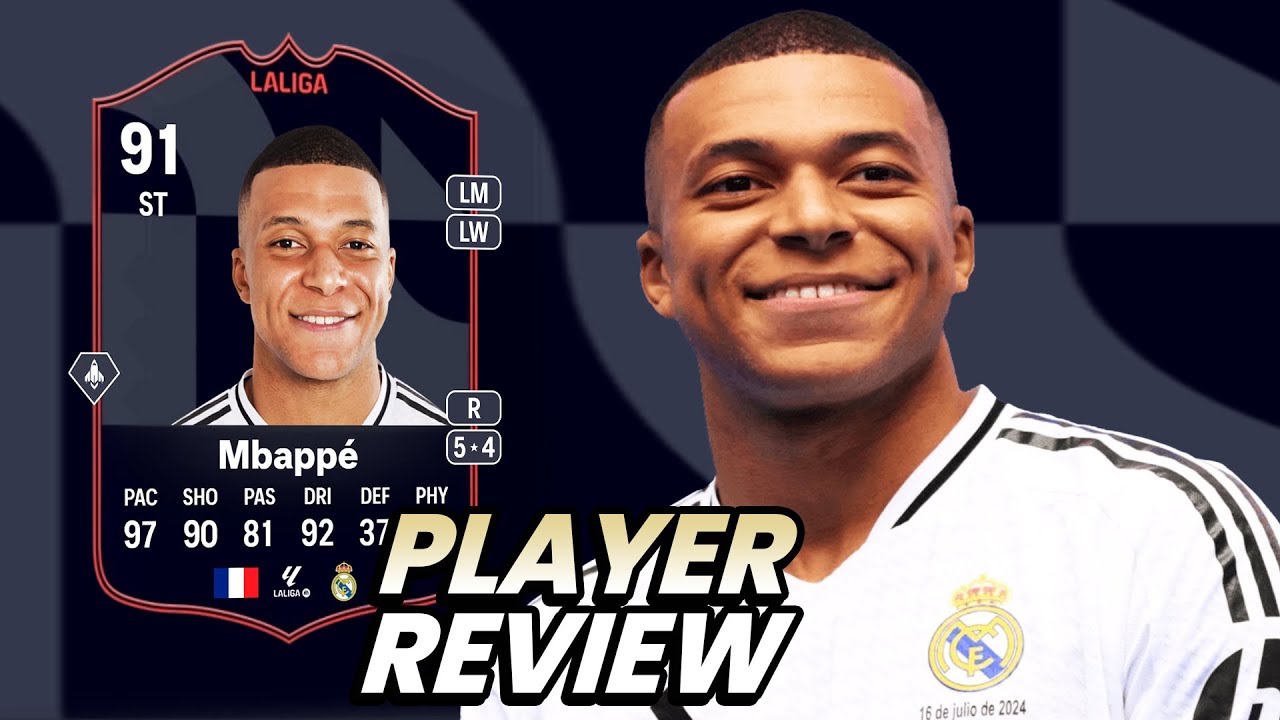91 LA LIGA PLAYER OF THE MONTH MBAPPE SBC POTM REVIEW FC 26 ULTIMATE ...
