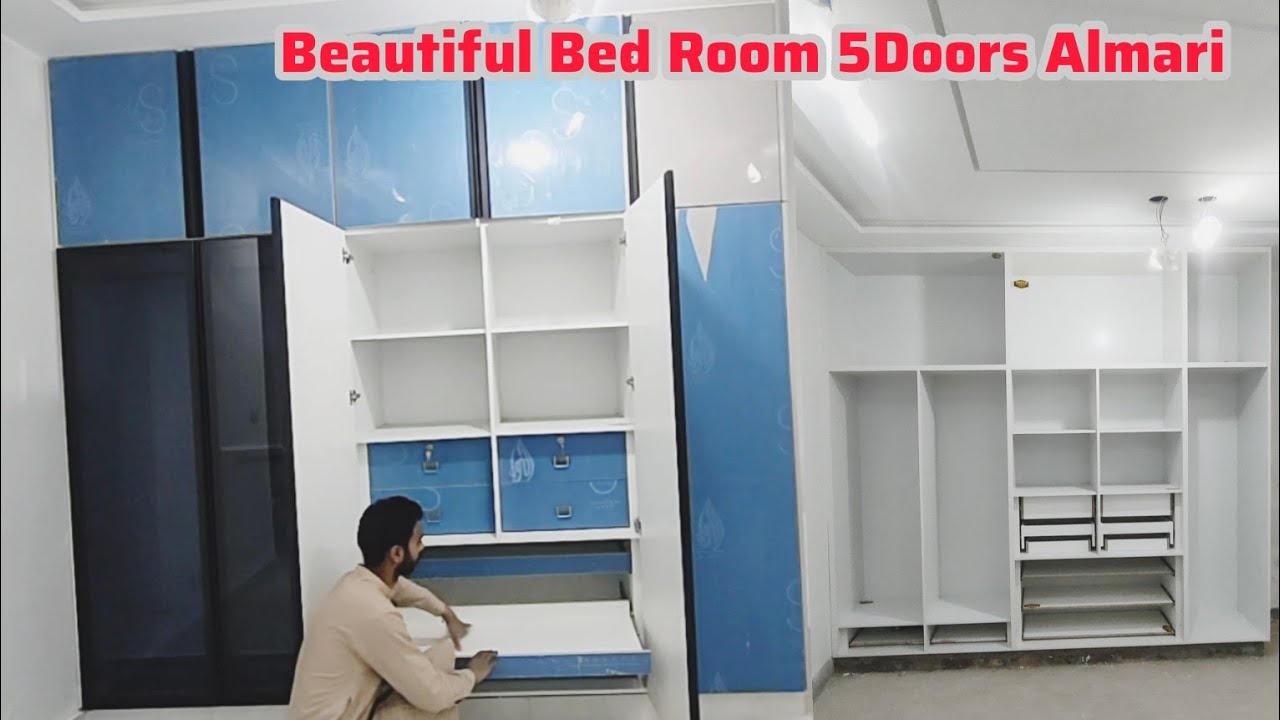 New Design Beautiful Bed Room Almari // 5 play Doors Interior design ...