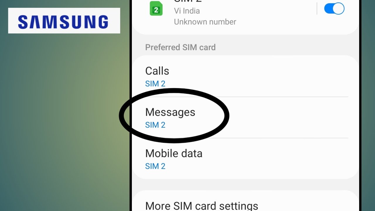 Samsung Dual Sim Sms Setting | Sim Card Manager Settings Samsung - YouTube