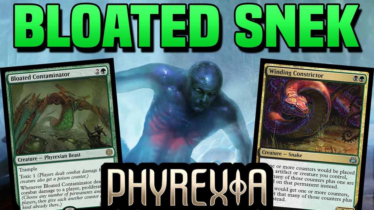 Phyrexia PIONEER 🐍 Golgari Bloated Snek 🐍 NEW Bloated Contaminator ...