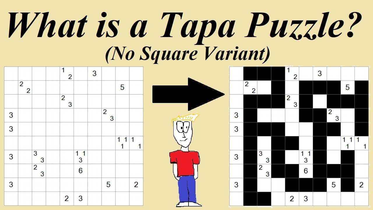 Solving a Tapa Puzzle (no square variant) - YouTube
