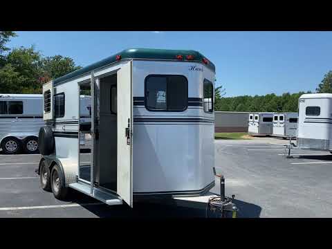 1998 Hawk 2 Horse Bumper Pull Horse Trailer - YouTube