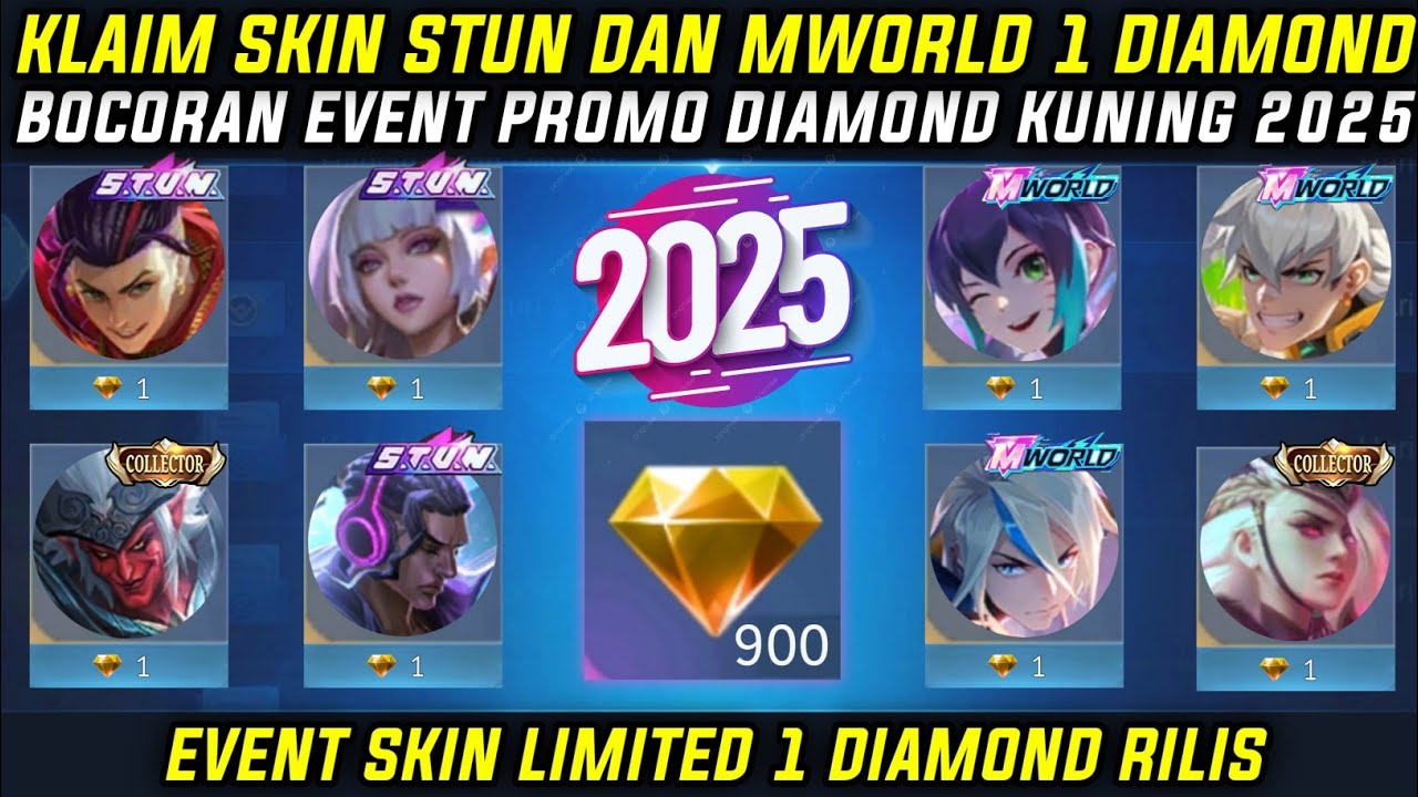 KLAIM SKIN STUN DAN MWORLD 1 DM - BOCORAN EVENT PROMO DIAMOND KUNING ...