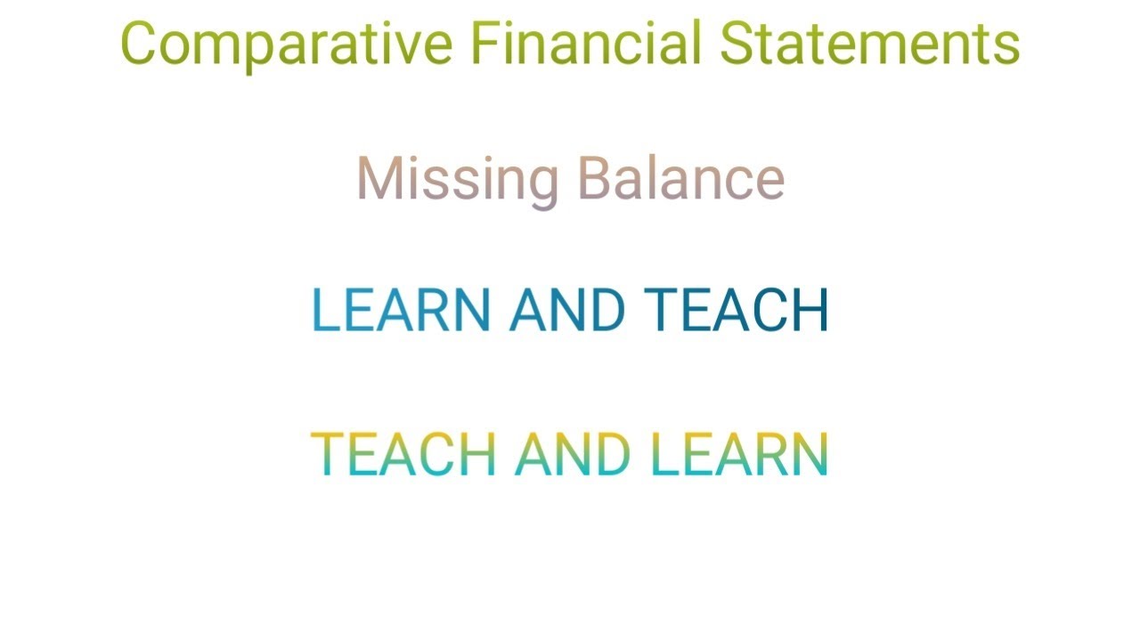 Comparative Statements - YouTube
