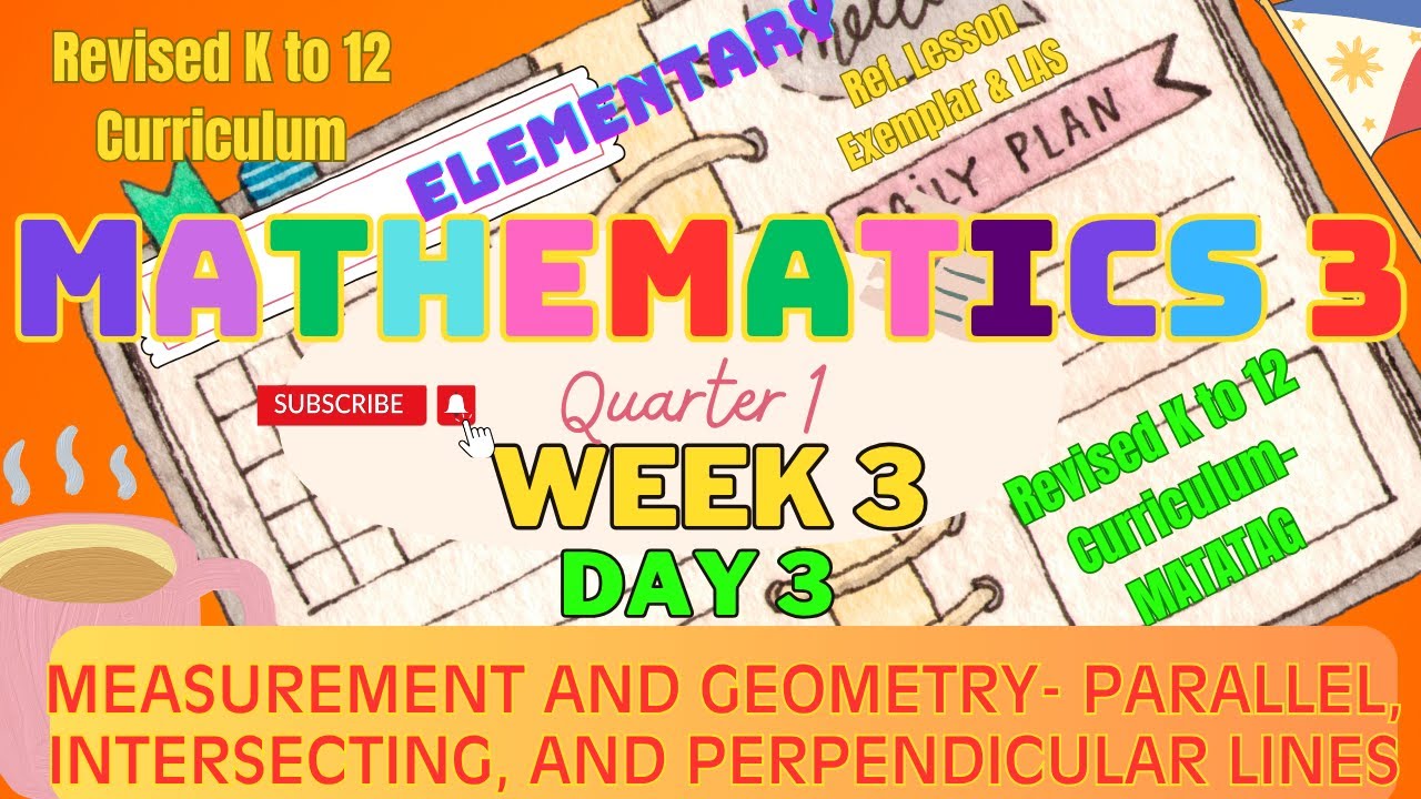 Grade 3 Math | Q1 Week 3 Day 3 | Parallel, Intersecting,Perpendicular ...