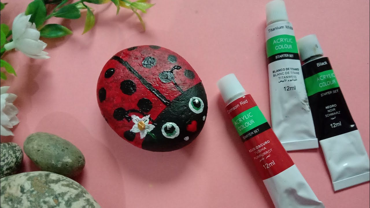Stone Painting | Easy Stone Painting | Acrylic Stone Painting | How To ...