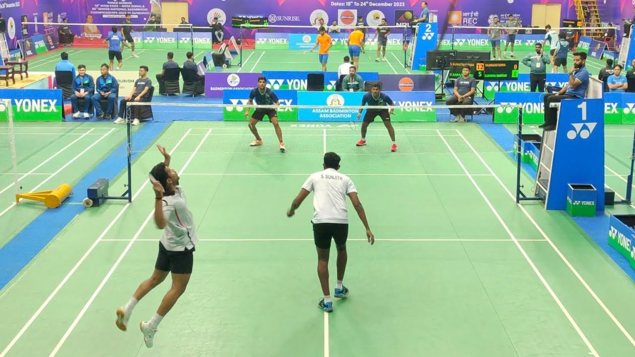 SARAVANAN/PURUSHOTHAMAN V/S SUNJITH/SHIVVAM SENIOR NATIONAL BADMINTON ...