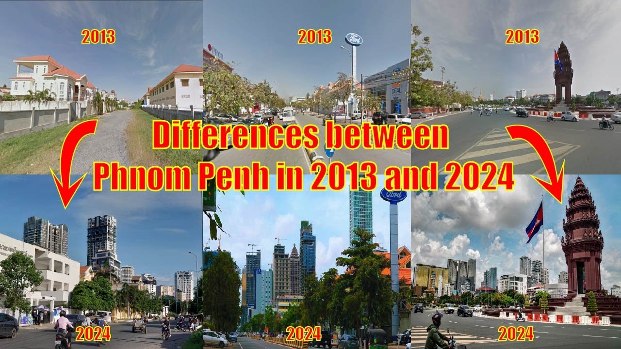 Differences between Phnom Penh in 2013 and 2024 - YouTube
