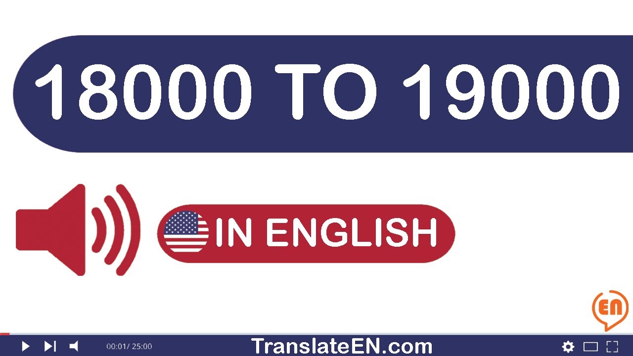 Numbers 18000 To 19000 In English Words - YouTube