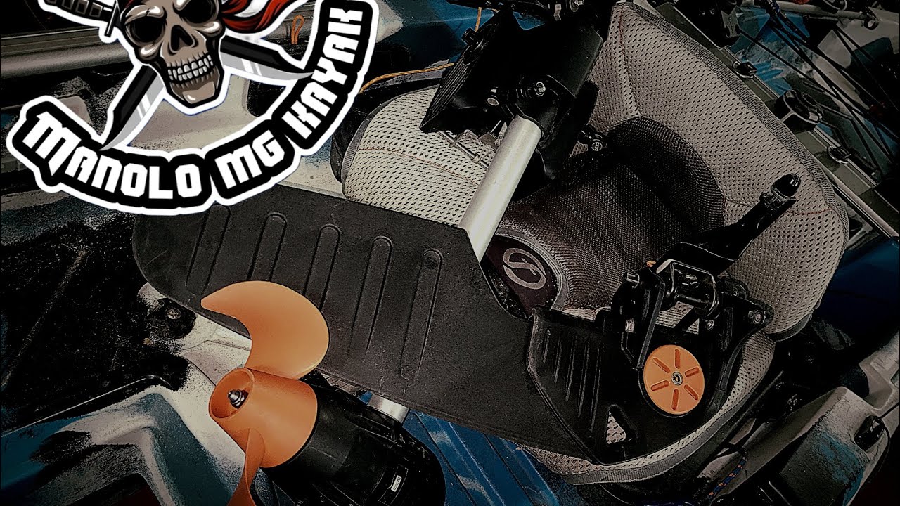 Timón para kayak en base de motor eléctrico torqeedo - YouTube