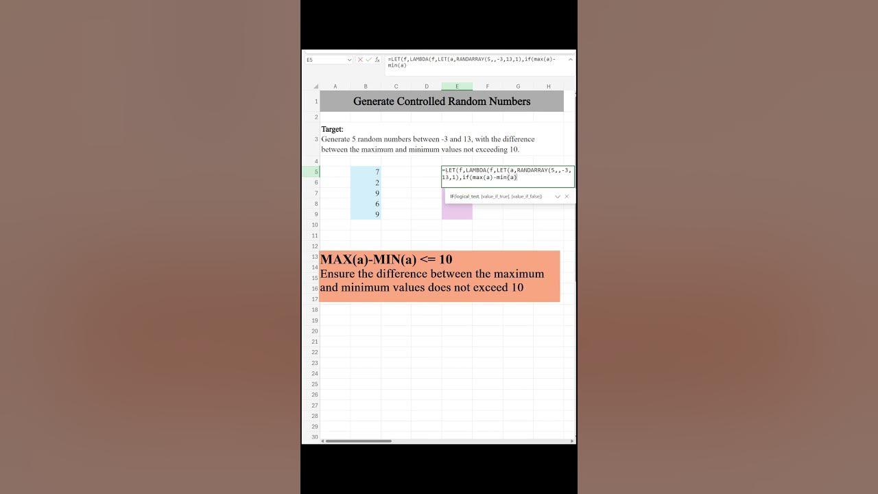 Excel Magic: Generate Controlled Random Numbers #exceltricks #exceltips #excelshortcuts - YouTube