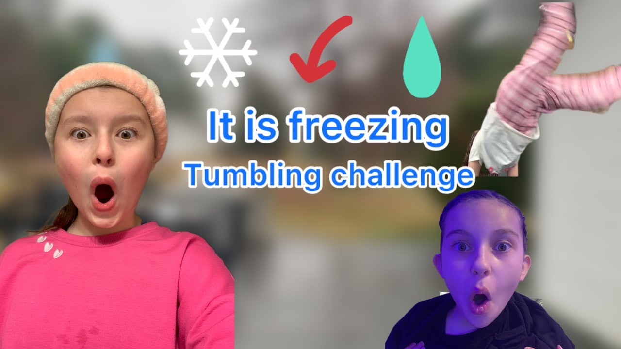 Tumbling challenge only trampoline, but it is freezing outside - YouTube