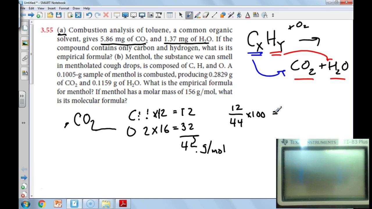 3.55 (a) Formulas - Combustion Analysis - YouTube