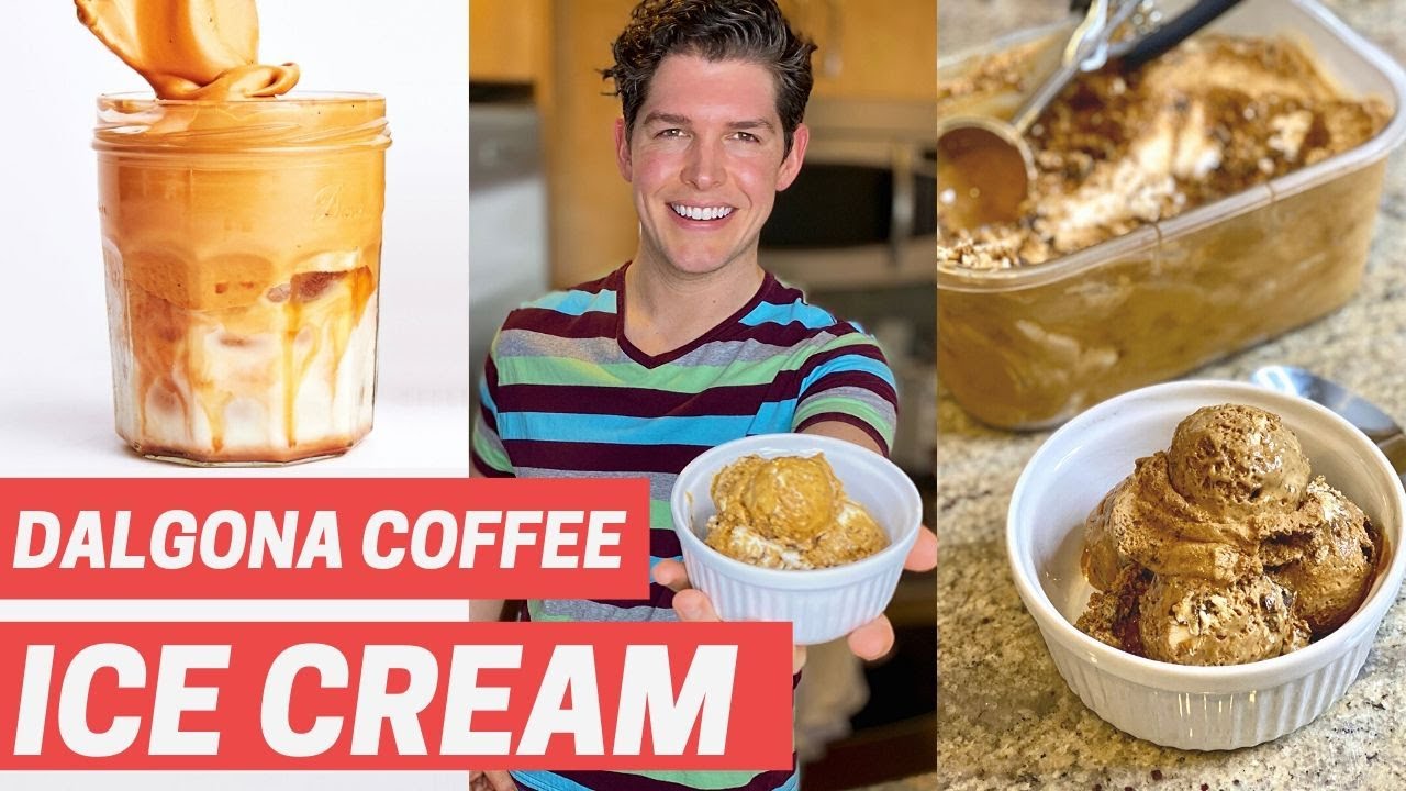 How to Make Dalgona Coffee Ice Cream - YouTube