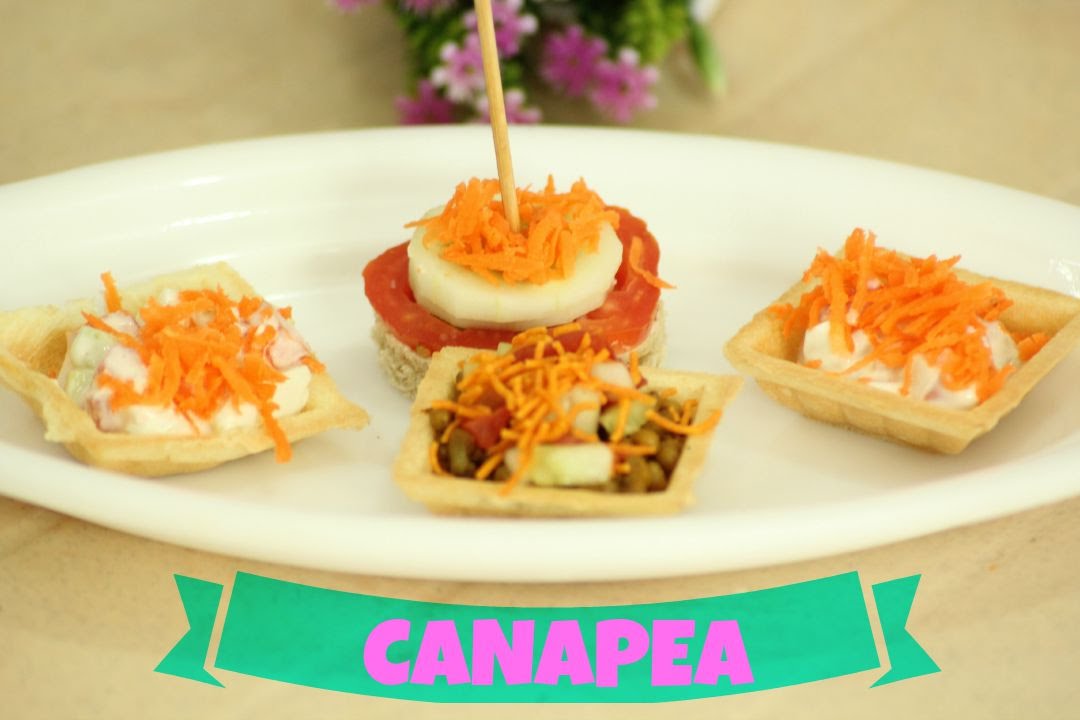 Canapé | 2 mins Appetizer | Eggless | Veg - YouTube