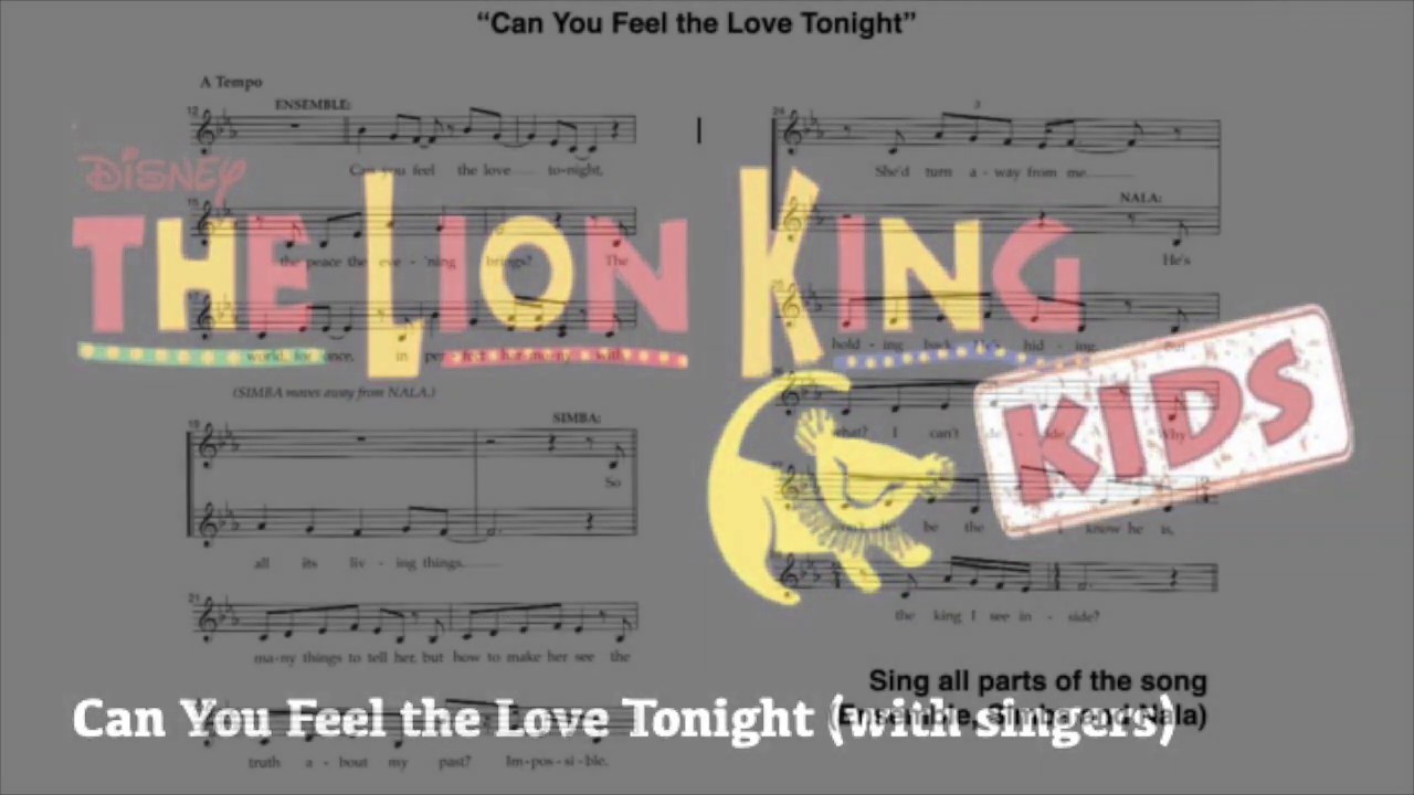 "Can You Feel the Love Tonight" Audition Song with Singing (Lion King ...