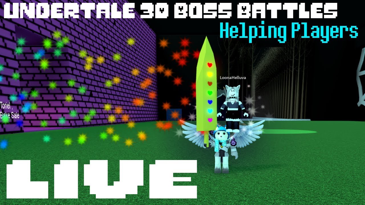 Undertale 3D Boss Battles | Roblox Live | Helping Players - YouTube