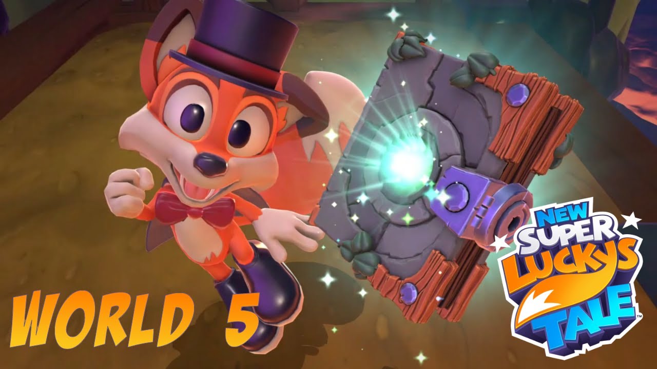 new super lucky tails world 5: Hauntingham - YouTube