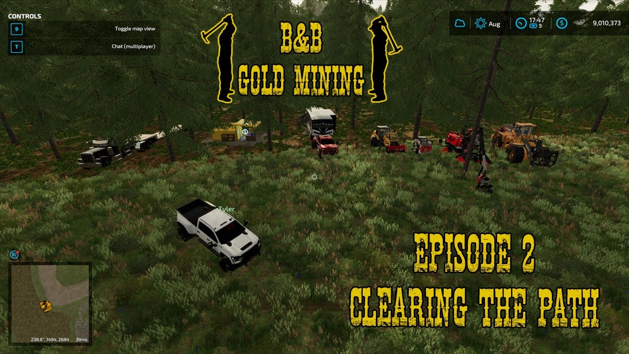B&B GOLD MINING (FS22) EP 2 CLEARING THE PATH - YouTube