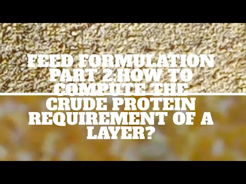 FEED FORMULATION PART 2: HOW TO COMPUTE THE CRUDE PROTEIN REQUIREMENT ...