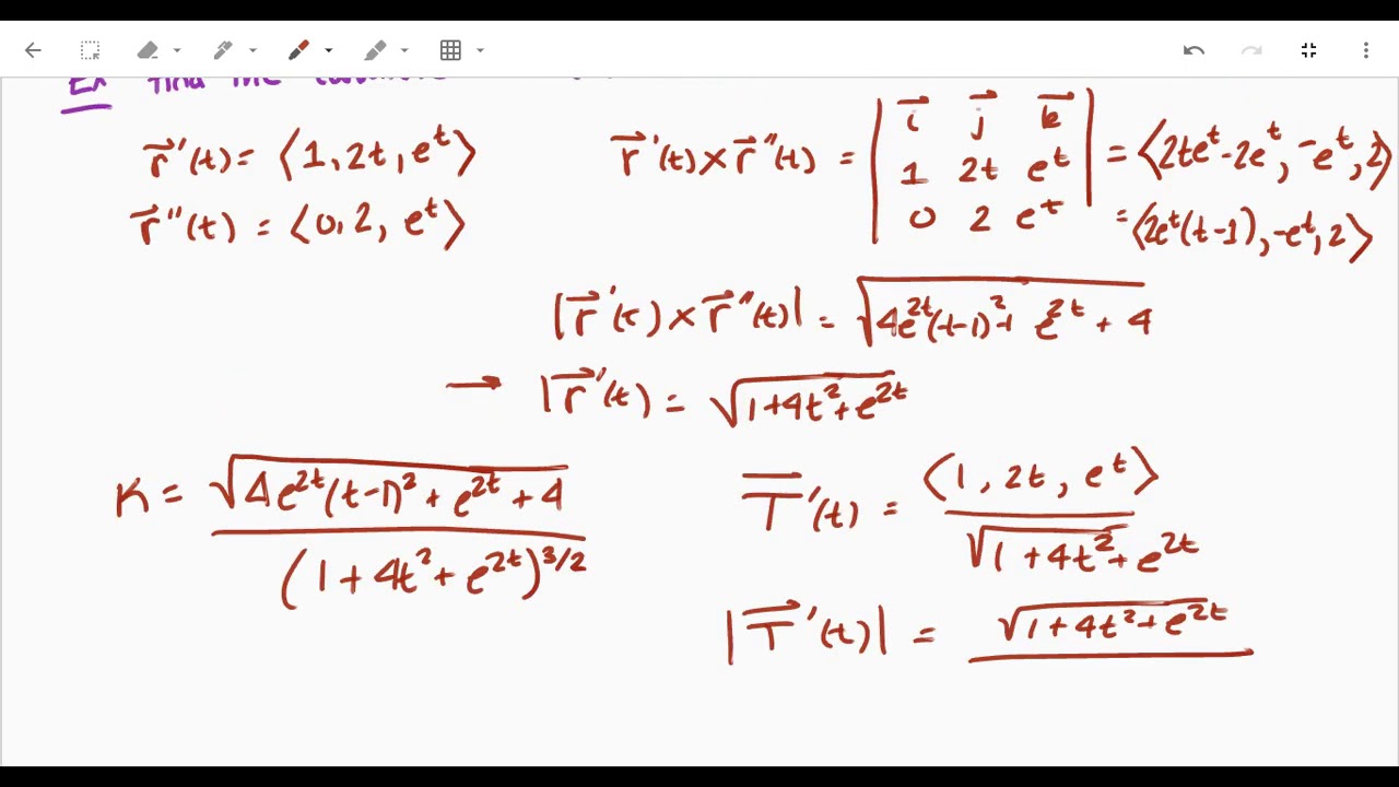 Calc 3 10.8 Arc Length and Curvature (Video 2) - YouTube
