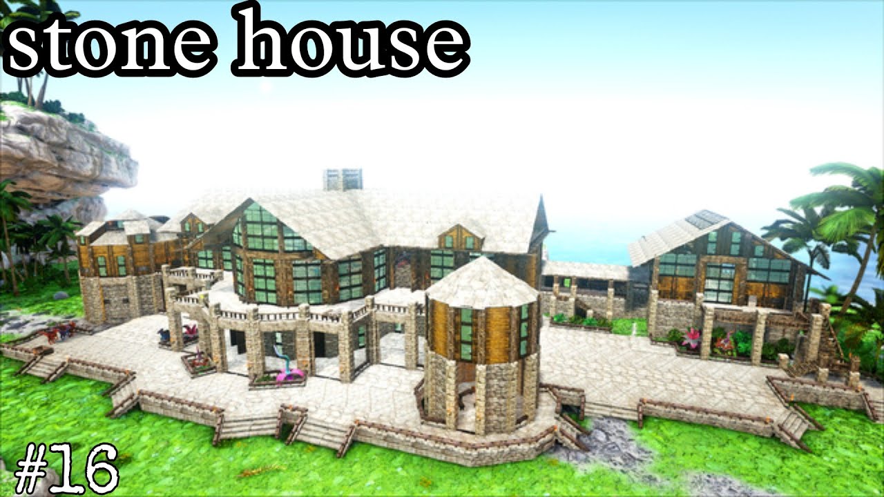 Upgrade a house ||Making a stone house in ark survival evolved ...