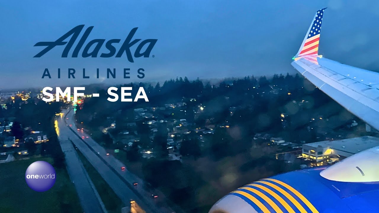 4K | RAINY Landing in Seattle | Alaska Boeing 737-900ER | SMF-SEA - YouTube