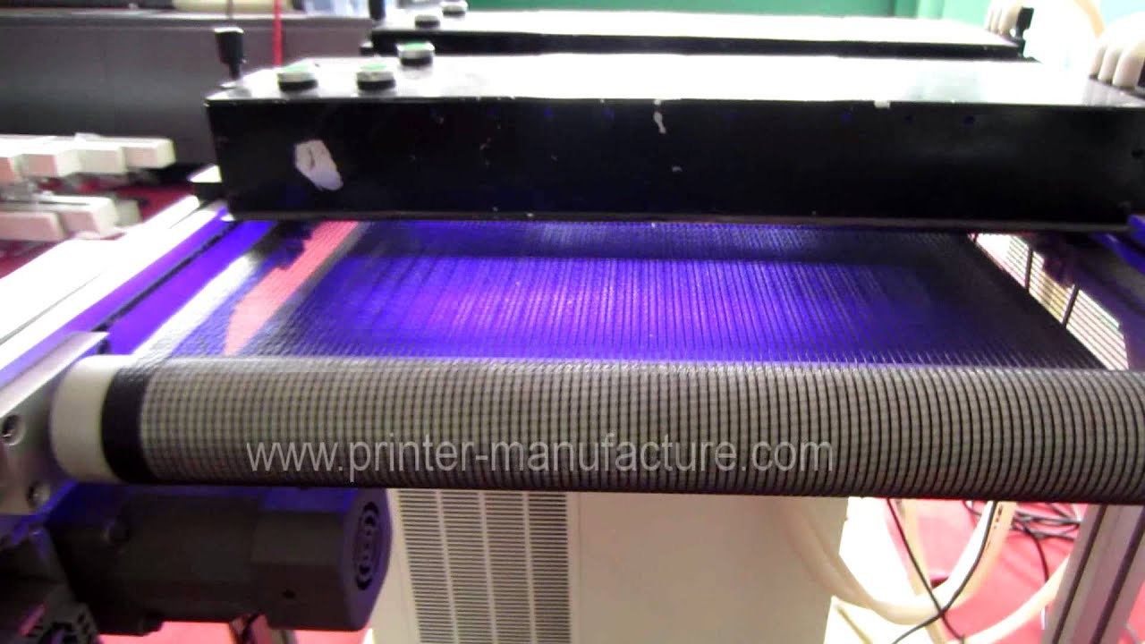 Flat LED UV Curing Machine - YouTube