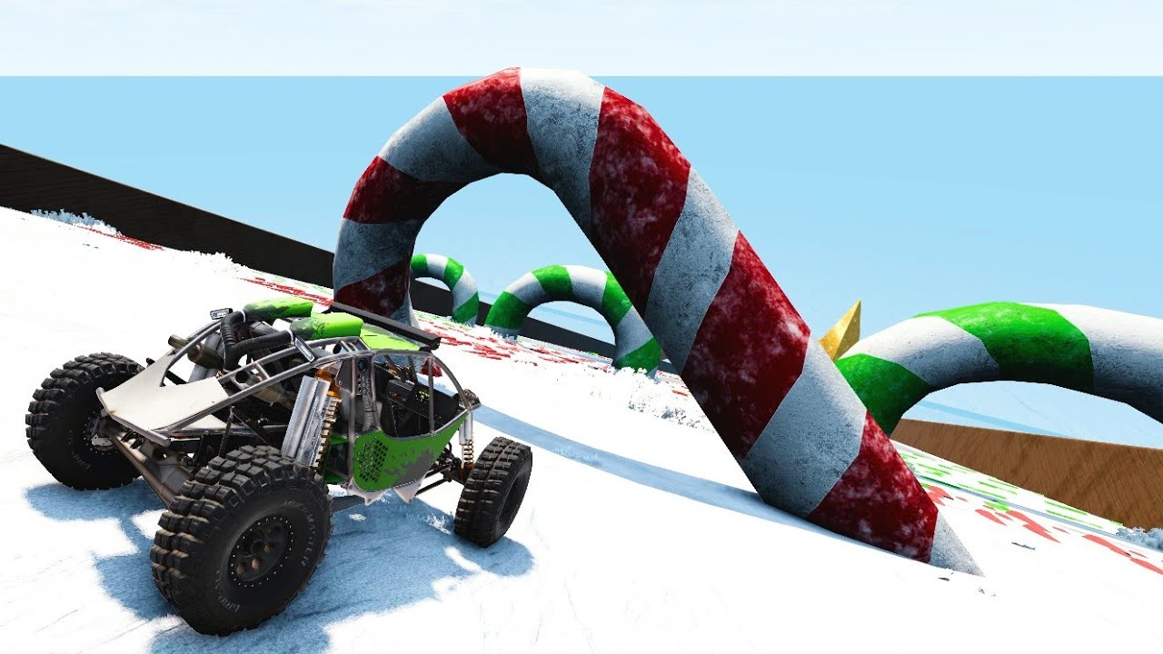 Realistic car and obstacle course #3 - BeamNg Drive - YouTube