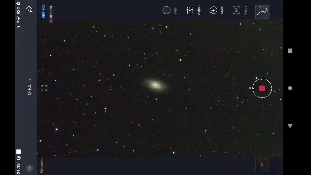 M64 Black Eye Galaxy - Seestar S50 Speed x60 - Pompey Observatory - 7 March 2024 - YouTube