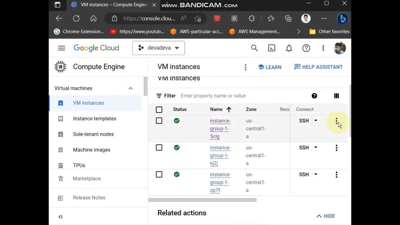 Gcp Instance Groups Demo That Autoscales On Cpu Usage Threshold Youtube