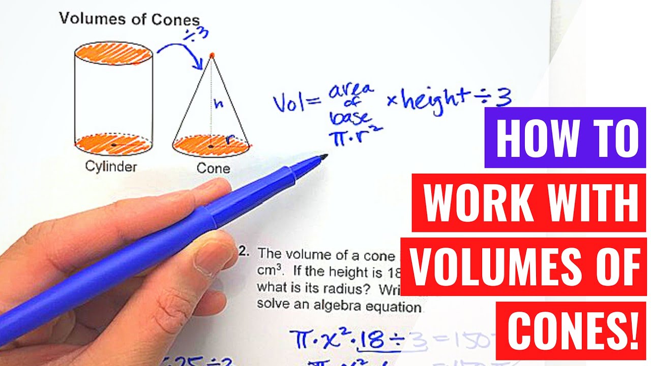 Working with Volumes of Cones - YouTube