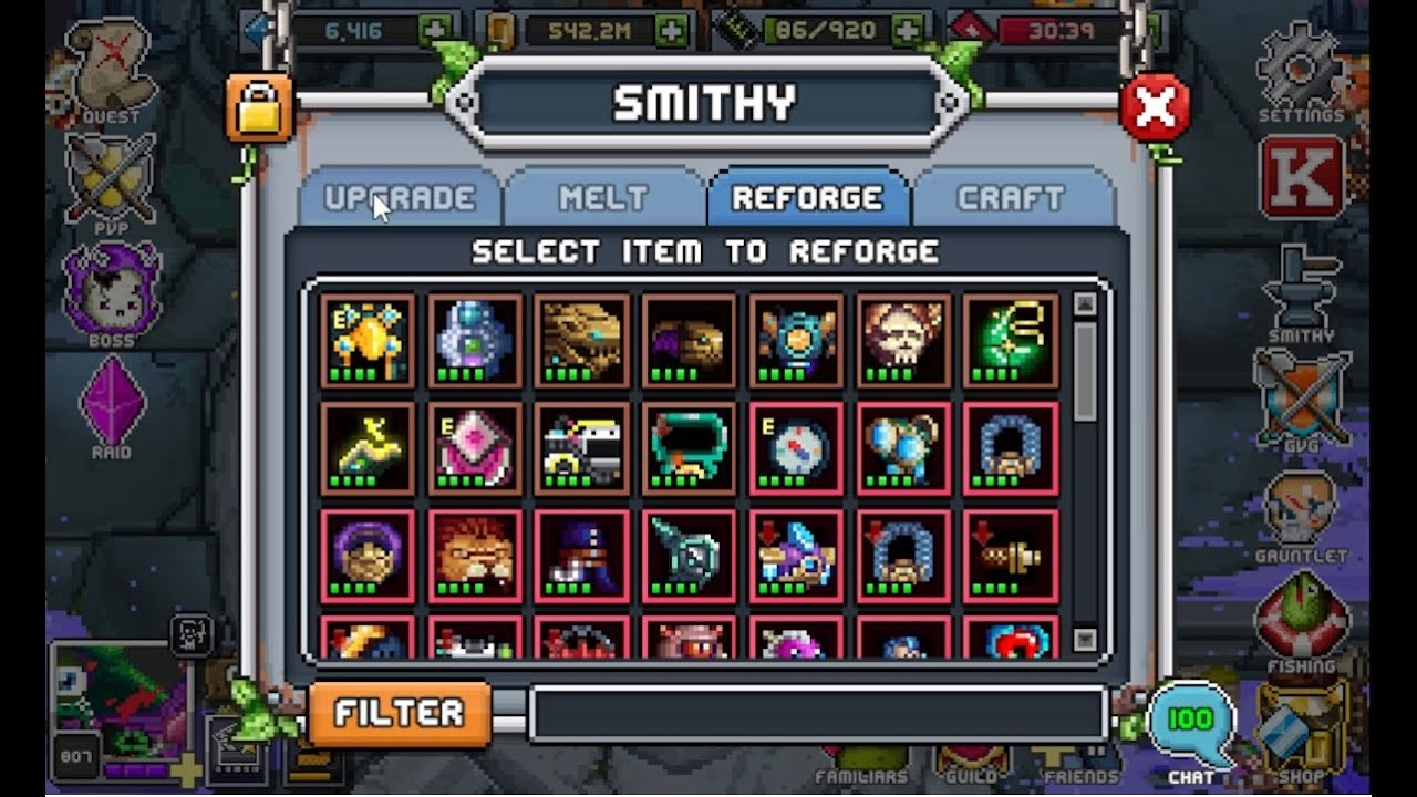 Bit Heroes Character Showcase! - Lv 800+ with a completed T21 Armory ...