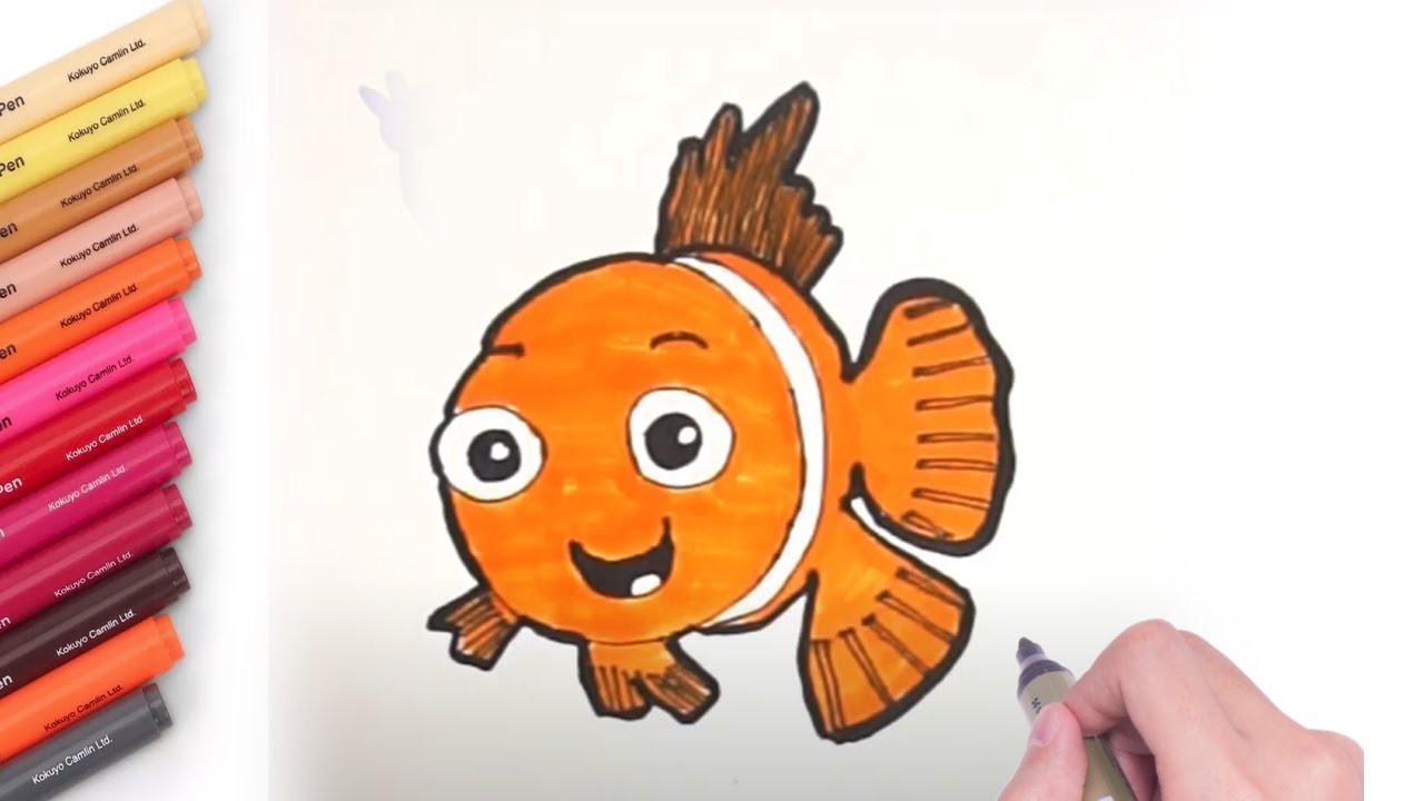 How to Draw a Nemo Fish Drawing step by step I Easy drawing by ...