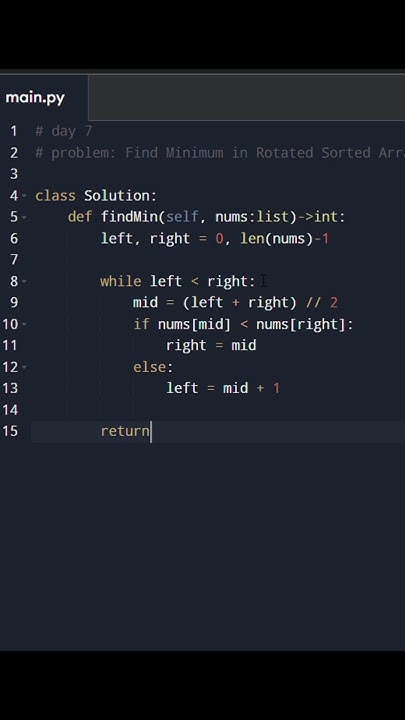 #day7 | LeetCode | problem: Find Minimum in Rotated Sorted Array - YouTube
