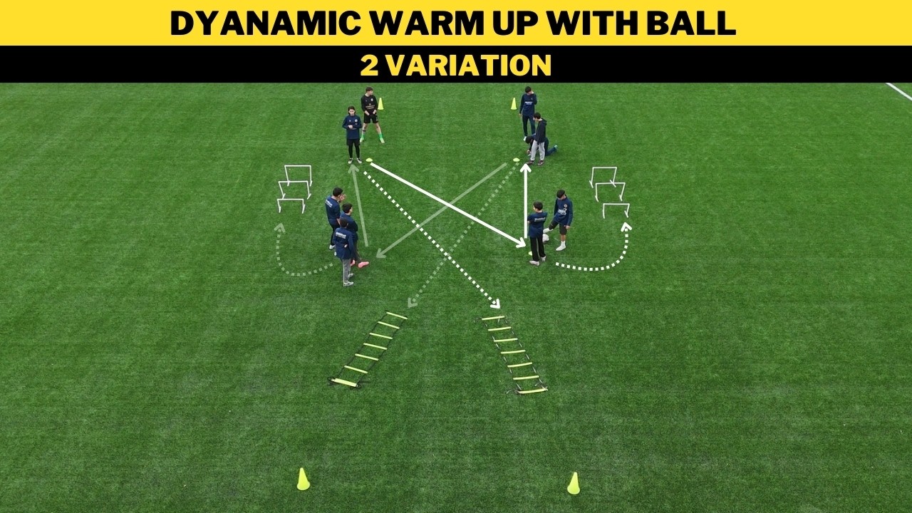 Dynamic Warm Up with Ball | 2 Variations | Football/Soccer Training ...