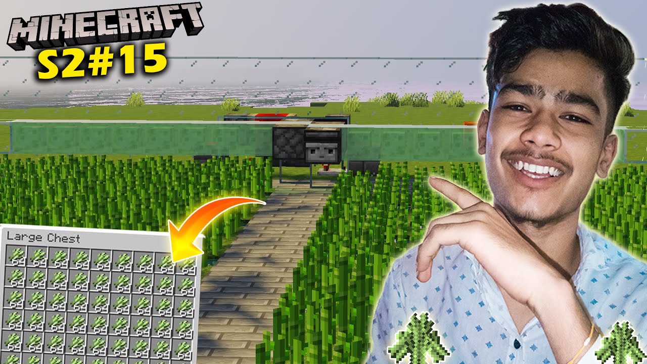 I Made Flying Machine Sugar Cane Farm In Minecraft S2#15 ll 1.19 l ...