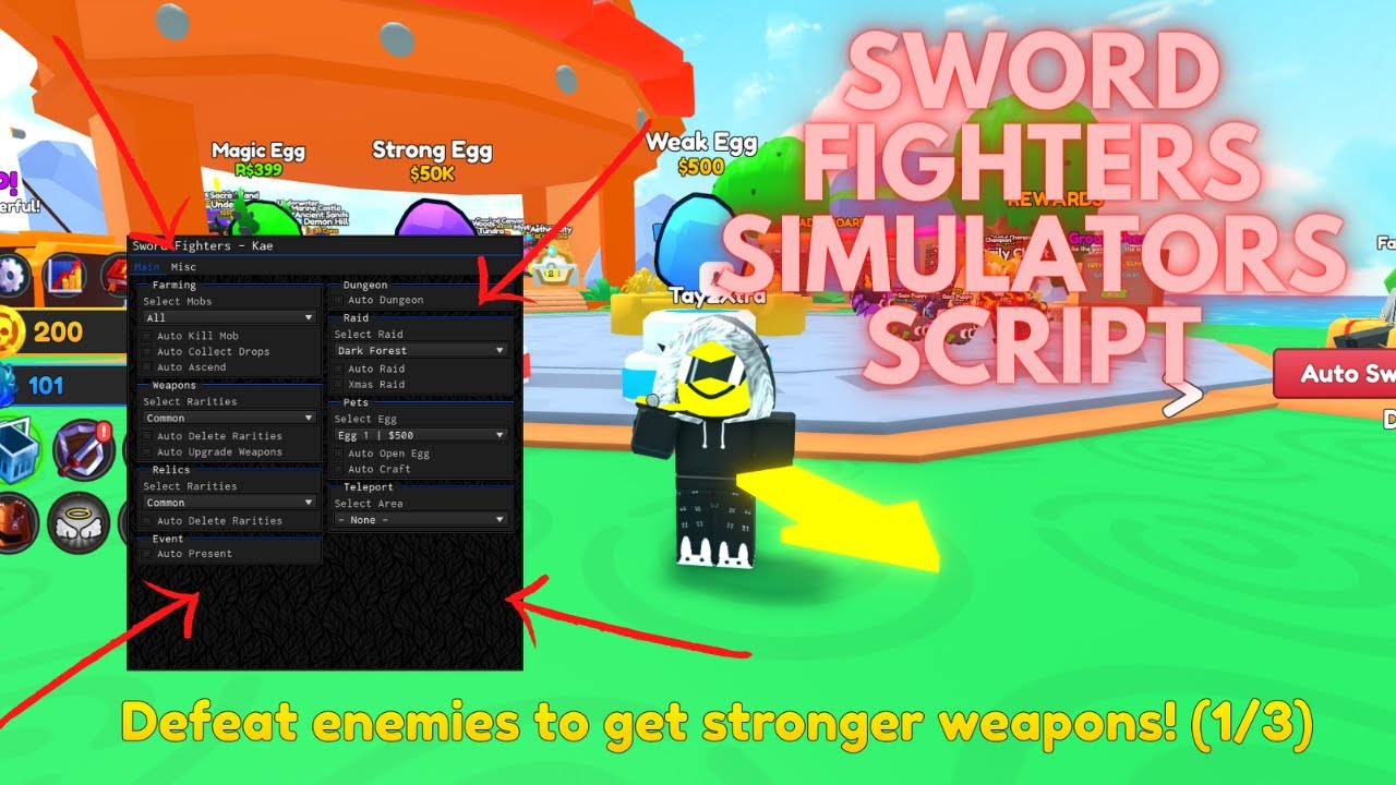 [2023] SWORD FIGHTERS SIMULATOR SCRIP! EASY AUTO FARMING! OP! [Pastebin ...