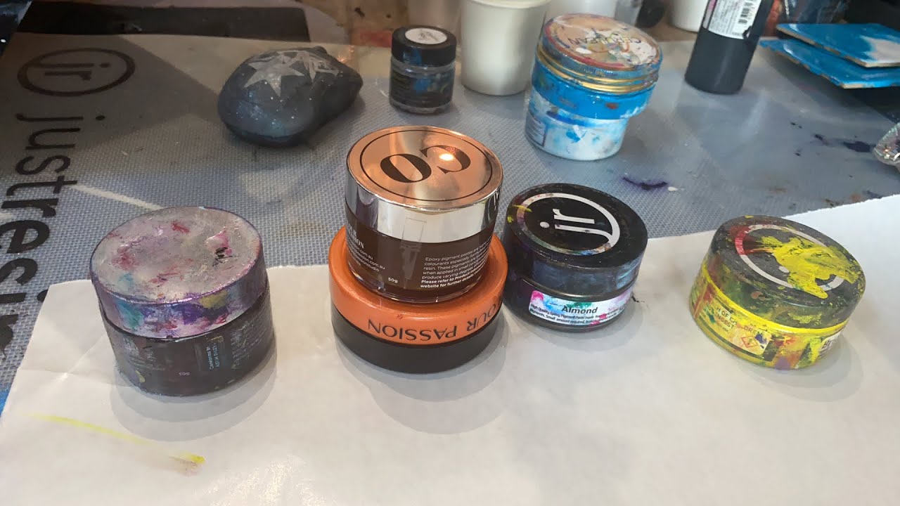 Resin Pour with Fall Colors - YouTube