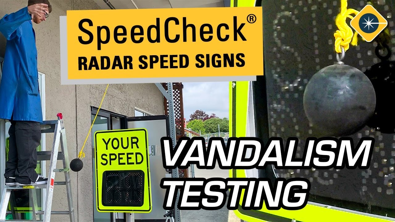 SpeedCheck Radar Speed Sign Testing – Vandalism and Environment - YouTube