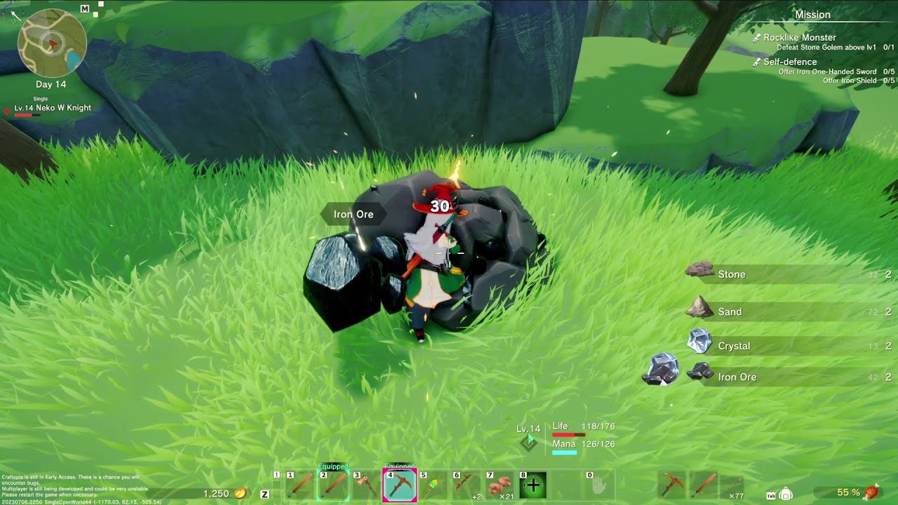 Craftopia: Ep 4 finding iron and mono king - YouTube