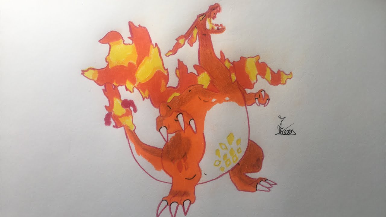 Dibujando a Charizard Gigamax 🔥 - YouTube