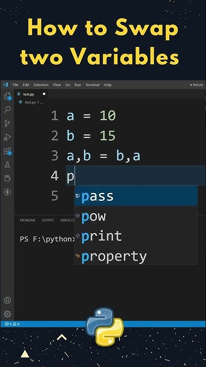 How to Swap Variables in Python ? Just One Line #shorts - YouTube