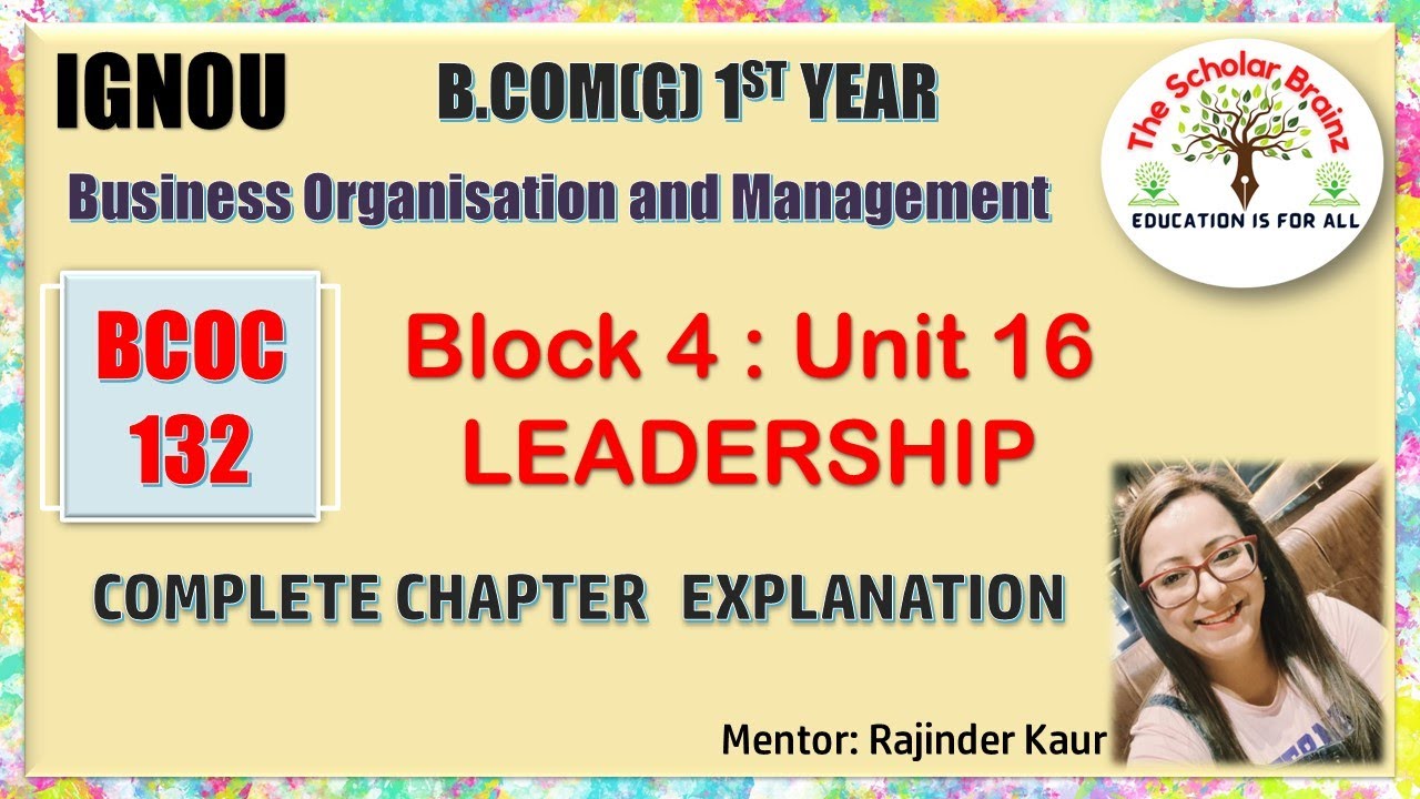 IGNOU Bachelor of commerce general BCOMG 1st year BCOC132 Block 4 Unit ...