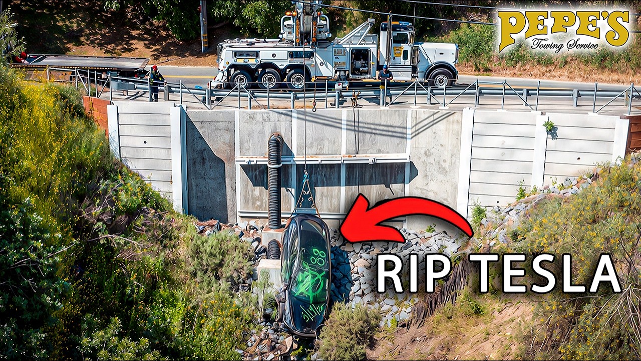 2025 Tesla Launched Down Hill - Ludicrous Mode Gone Wrong - YouTube